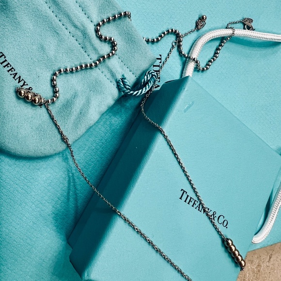 Tiffany & Co. | Jewelry | Tiffany Co Adjustable Mixed Bead Chain ...